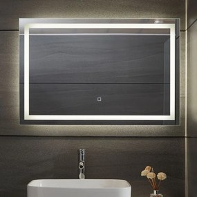Aquamarin Koupelnové zrcadlo s LED osvětlením, 90 x 60 cm 80777