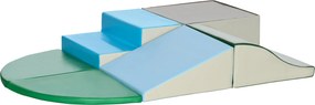 HOMCOM Set 6 Pěnových Bloků pro Děti – Velké Stavební Bloky pro Hraní a Učení - Multicolor