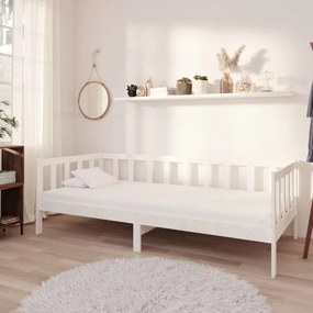 vidaXL Denní postel s matrací 90 x 200 cm masivní borové dřevo [3083610] Barva: Bílá
