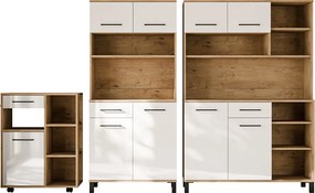 Kredenc příborník VIGO | 119 cm | lancelot/bílá lesk