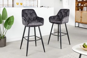 Barová židle Milano grey velvet/ 41957