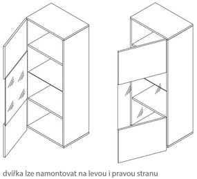 Obývací stěna CALABRINI b | 195 cm | 4 díly E | bílá lesk