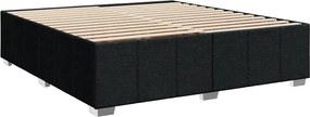 Rám postele bez matrace černý 200 x 200 cm textil 3284862