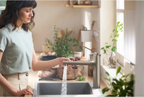 Hansgrohe Zesis M33, páková kuchyňská baterie 160, vytahovací sprška, 2jet, vzhled nerezu, HAN-74822800