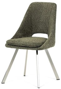 Jídelní židle MIA - látka bouclé, zelená Barva: Zelená