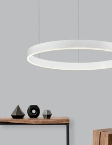 LED lustr Motif 80 bílé stmívatelné