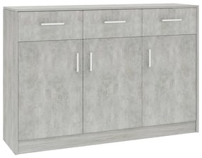 Příborník betonově šedý 110 x 30 x 75 cm dřevotříska - Default Title