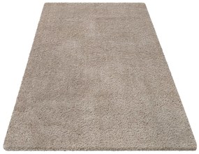 Kusový shaggy koberec jednobarevný Kamel Latte světle béžový Rozměr: 160x220 cm