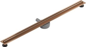 Mexen Flat 360° Slim sprchový žlab 140 cm, měděná matná, 1C41140