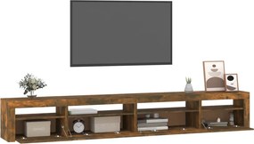 TV skříňka s LED osvětlením kouřový dub 270 x 35 x 40 cm 3152751