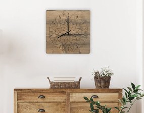 "Mandala" Dřevěné hodiny 40x40 cm provedení povrchu: černá s patinou