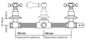Sapho Antea SET305-101 podomítková sprchová baterie tříprvková