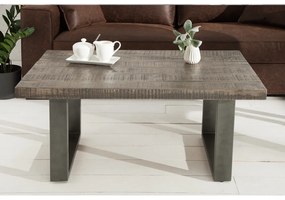 Massive home | Konferenční stolek IRON CRAFT 100 CM GREY masiv mango