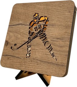 Li-Go "Hokejista" lampa 19x19 cm provedení povrchu: dub