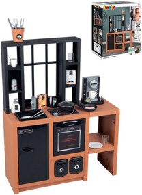 SMOBY Kuchyňka Loft moderní dětské kuchyňské studio s nádobím a doplňky sb312600