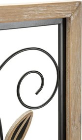 Nástěnná dekorace Koman B 60 cm hnědá/černá