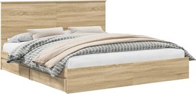 Postel s úložným prostorem se zásuvkou Sonoma dub 180 x 200 cm 3409526