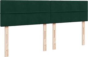 Osmanský rám postele s matrací tmavě zelená 160x200cm samet 3311786