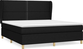 Box spring postel s matrací černá 180x200 cm textil 3128463