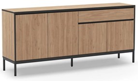 Nízká komoda v dekoru dubu v přírodní barvě 180x80 cm Lorenza – Marckeric