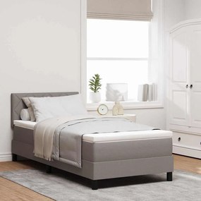 Postel s boxspringem s čelo Taupe 100 x 200 cm textil 3338745