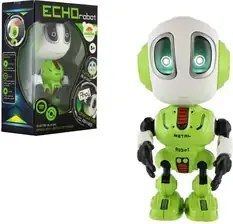 TEDDIES Robot ECHO zelený / Interaktivní robot / Opakuje věty / Kov /