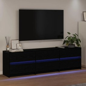 TV jednotky 180 x 34 x 50 cm Černý dub Kompozitní dřevo 3385630