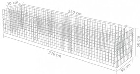 Gabionový vyvýšený záhon pozinkovaná ocel Dekorhome 540x90x100 cm