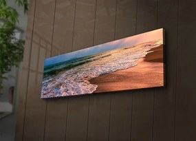 Obraz s LED osvětlením ZÁPAD SLUNCE U MOŘE 72  30 x 90 cm