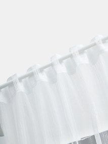 Sinsay - Sada záclon na řasící pásce s metalickým efektem opotřebení 2 pack - bílá