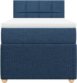 Box spring postel s matrací modrá 80x200 cm textil 3287289