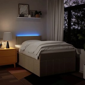 Box spring postel s matrací krémová 120x190 cm textil 3289305