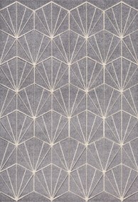 Oriental Weavers, Kusový koberec Portland 750/RT4N, 133x190, šedá, chodba / předsíň