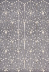 Oriental Weavers, Kusový koberec Portland 750/RT4N, 80x140, šedá, chodba / předsíň