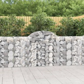Klenuté gabionové koše 2 ks 200x30x100/120cm pozinkované železo 3146110
