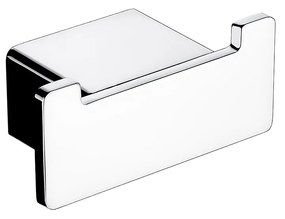 Háček designový dvojitý kovový obdélník - dvojháček do koupelny NIMCO Kibo Ki 14053-26