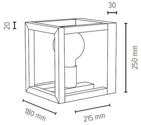Spot-Light 9159174 - Nástěnné svítidlo KAGO 1xE27/60W/230V