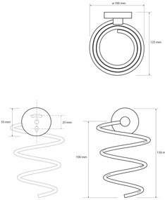 Sapho, X-ROUND držák fénu, spirálový, chrom, XR002
