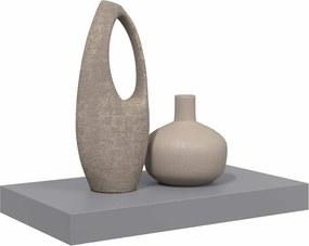 Plovoucí nástěnná police šedá 40 x 23,5 x 3,8 cm MDF 323847