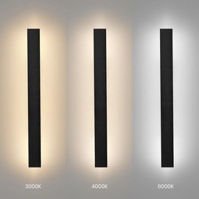 Exteriérové ​​nástěnné LED svítidlo Wow, 1x LED 11w, 3CCT, černá, (60 cm)