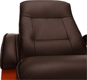 Relaxační polohovatelné křeslo, tmavohnědá, RYAN