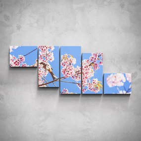 5-dílný obraz - Květy - PopyDesign