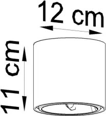 Stropní svítidlo SOLLUX Tiube GU10 1x40W bez zdroje SL.0696 šedá