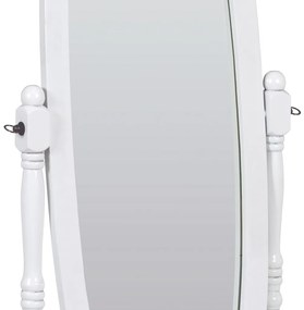 Autronic Zrcadlo stojací, v.151 cm, konstrukce z MDF, bílý matný lak 20124 WT