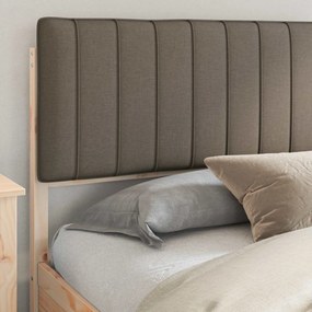Rám postele s čalouněným čelem s čelo Taupe 200 x 200 cm 3398212