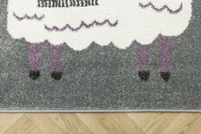 Dětský koberec Lima C261A Lama světle šedý / krémový