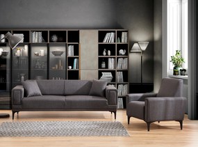 Hanah Home Třímístná pohovka HORIZON tmavě šedá