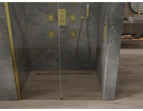 Mexen Omega rozsouvací sprchové dveře 110 cm, Průhledné, Zlatá - 825-110-000-50-00