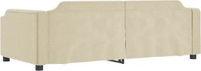 Válenda s přistýlkou krémová 100 x 200 cm textil 3197643