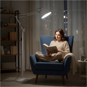 BRILAGI - Flexibilní stojací lampa TASKER 1xE27/60W/230V 157 cm bílá